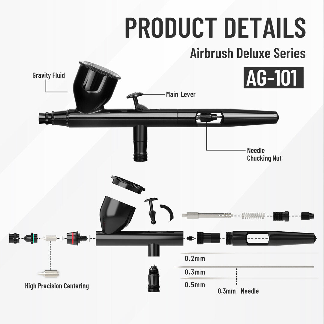 Airgoo High End & Deluxe Double-Action Airbrush AG-101 for Airbrush Ma ...