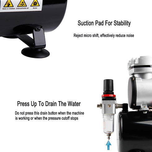 Fengda Airbrush Mini Compressor with Air Tank AS-186 (FD-186) – Airgoo ...