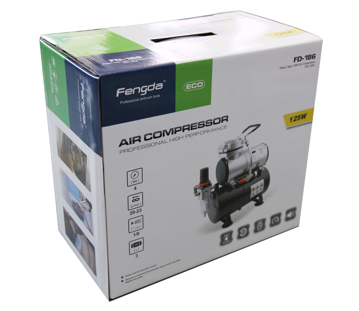 Fengda Airbrush Mini Compressor with Air Tank AS-186 (FD-186) – Airgoo ...