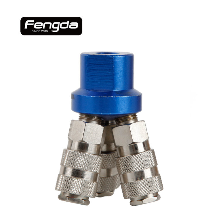 3-Way Air Quick Release Manifold Coupler – Airgoo Pneumatic B.V.