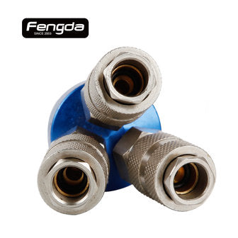 3-Way Air Quick Release Manifold Coupler – Airgoo Pneumatic B.V.
