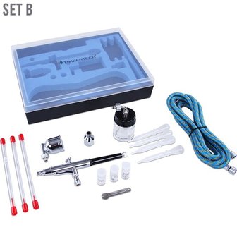ABPST03 Timbertech Airbrush Pistol Kit. 32 Parts with Airbrush Accesso ...