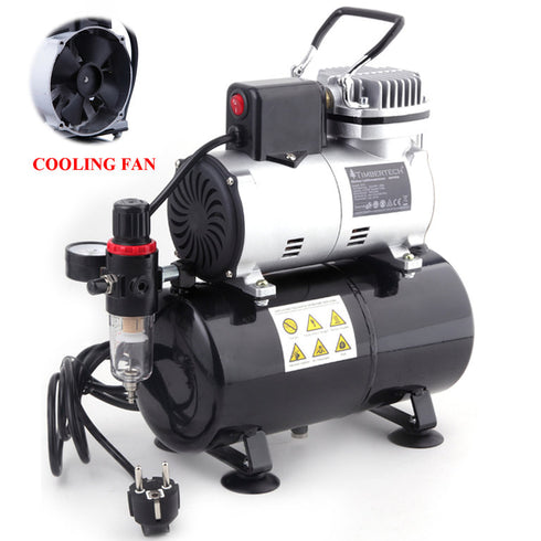 Timbertech Professional Piston Airbrush Compressor with Motor Cool Dow ...