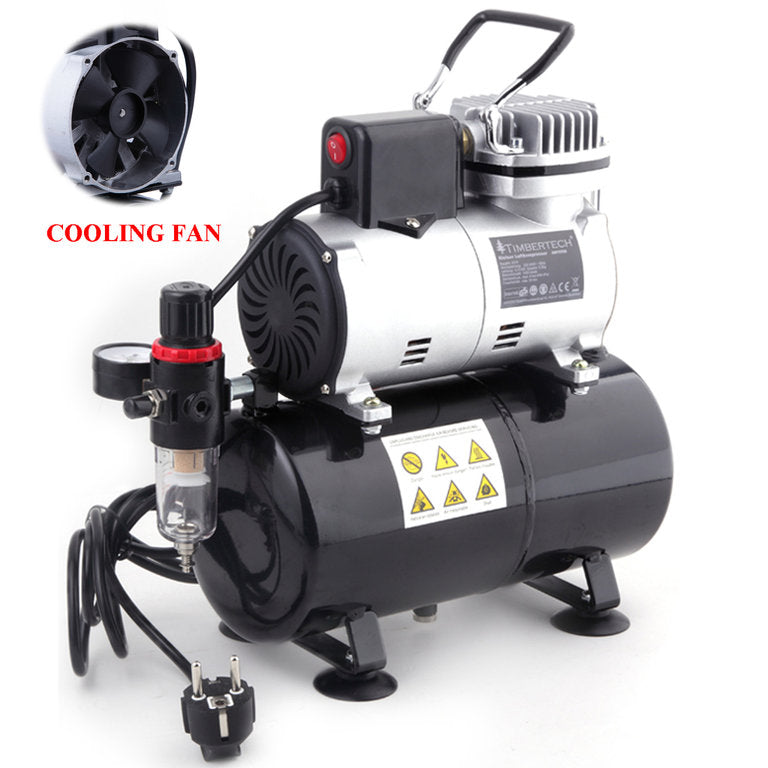 Airgoo Premium Aibrush Compressor AG-326 with Twin Cooling Fans and Ai ...