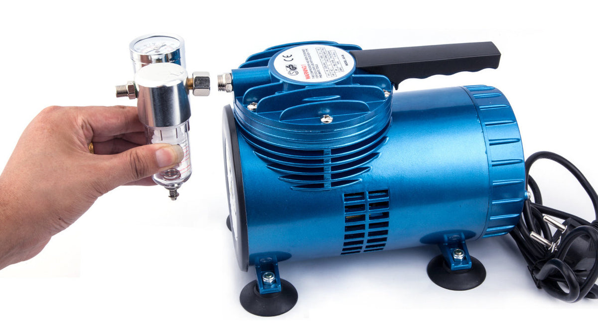 Airbrush mini compressor Fengda AS-06-1 – Airgoo Pneumatic B.V.
