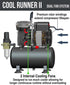Airgoo Premium Aibrush Compressor AG-326 with Twin Cooling Fans and Ai ...
