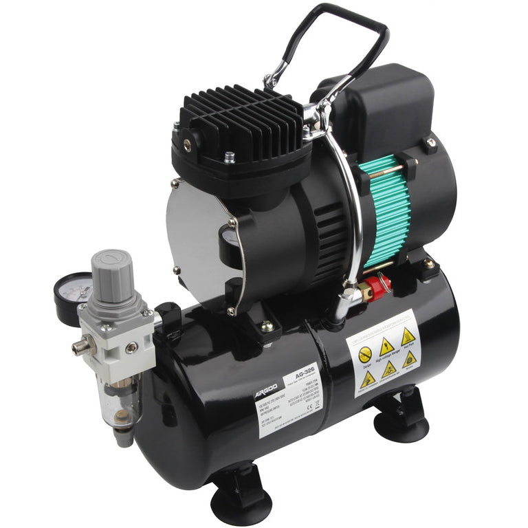 Timbertech Professional Piston Airbrush Compressor with Motor Cool Dow ...
