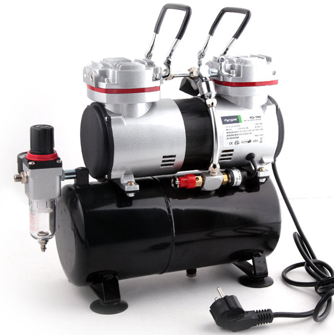 Fengda Double-Piston Airbrush mini compressor with Air tank AS-196 ...
